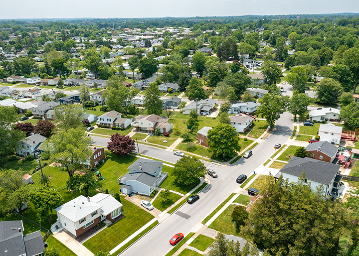 Aerial view of Single-family homes – REI INK